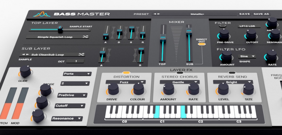 Bass Master - плотный сэмплированный бас от Loopmasters